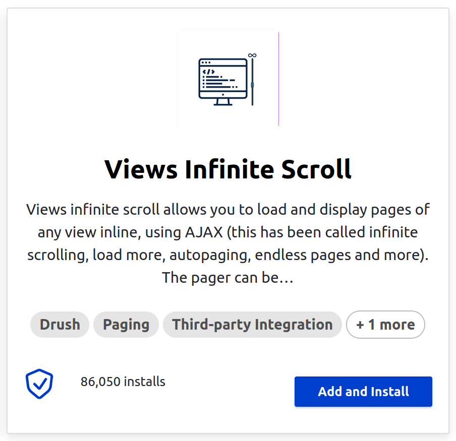 Views Infinite Scroll - create a logo [#3360737] | Drupal.org