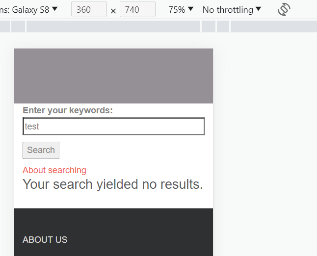 On Mobile view, Advance search - Search button needs space and ... On Mobile view, Advance search - Search button needs space and ...