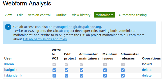 Offering to maintain Webform Analysis [#3378111] | Drupal.org