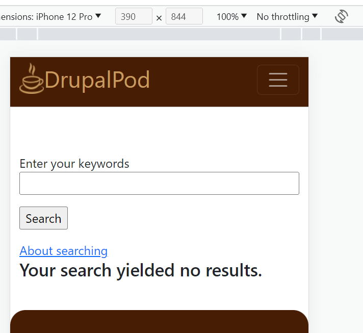 On mobile view search button need space. [#3382199] | Drupal.org