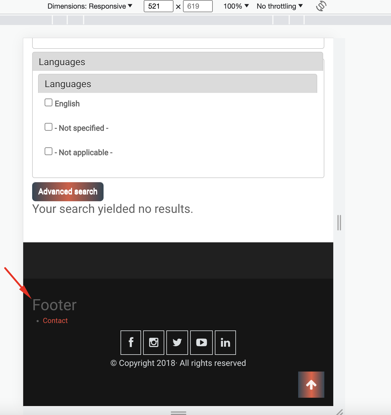 Footer section does not have padding from left. [#3382452] | Drupal.org