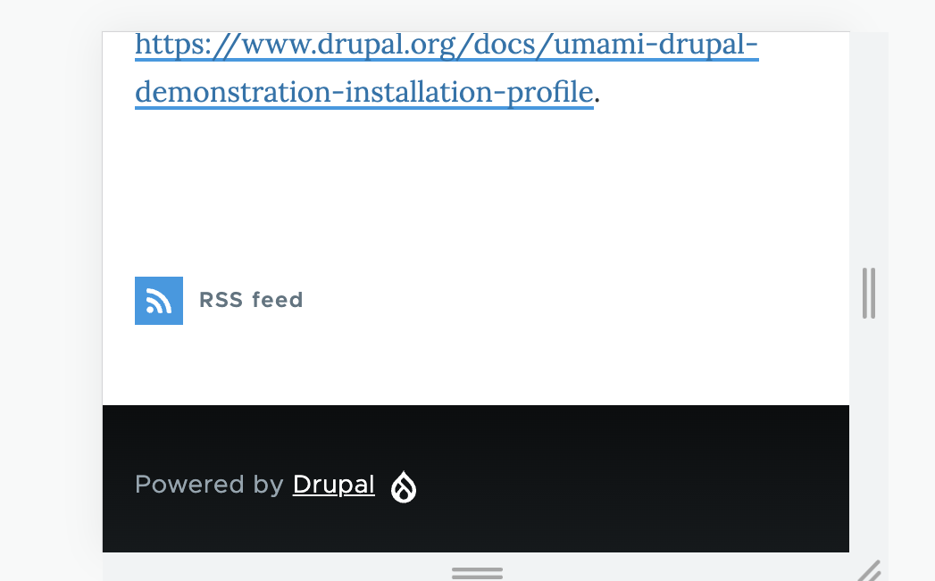 Olivero: RSS feed block is not placed as per design on smaller screen. [#3382843] | Drupal.org