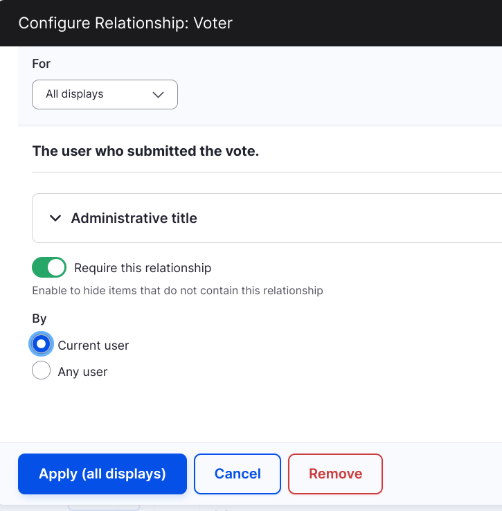 Add the option of filtering from current user on views [#3383837] | Drupal.org
