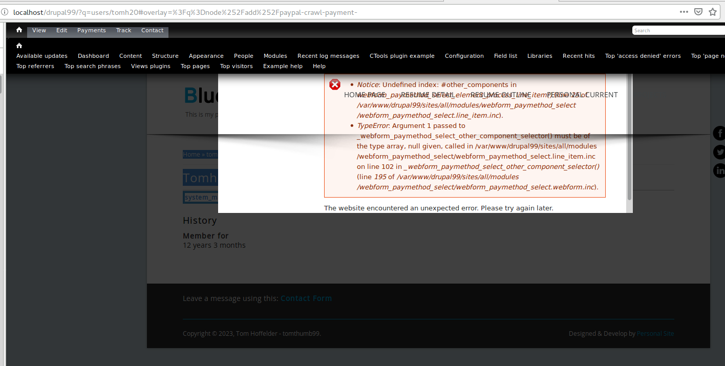 Creation of new cotent type - Web form with Payments field [#3386380] | Drupal.org