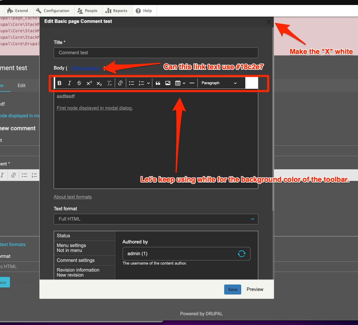 Fix a modal window [#3383326] | Drupal.org