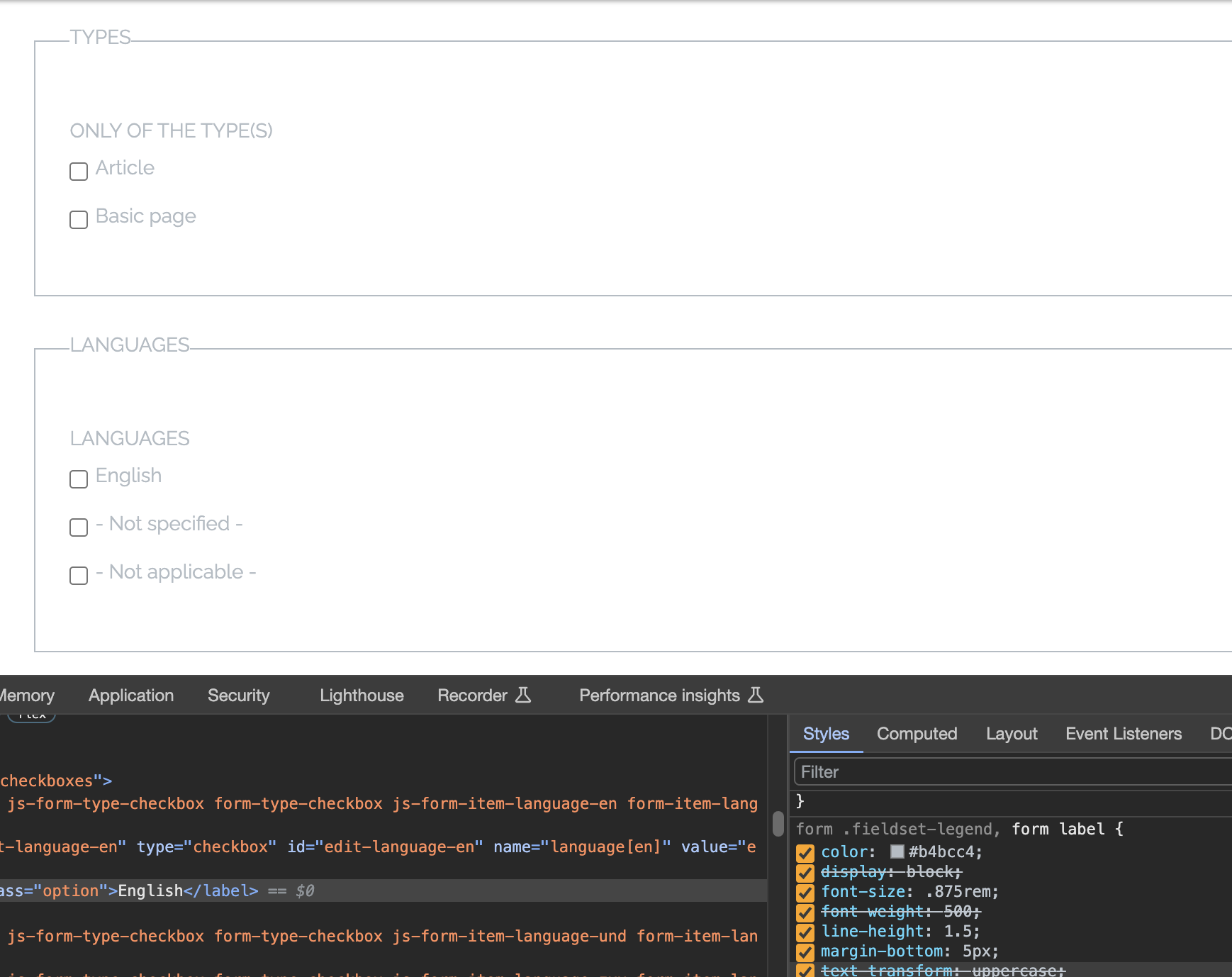 Checkboxes are not aligned with the text. [#3387300] | Drupal.org