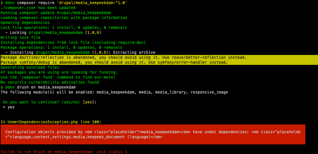 Unable to install the module due to unmet dependencies [#3379129 ...