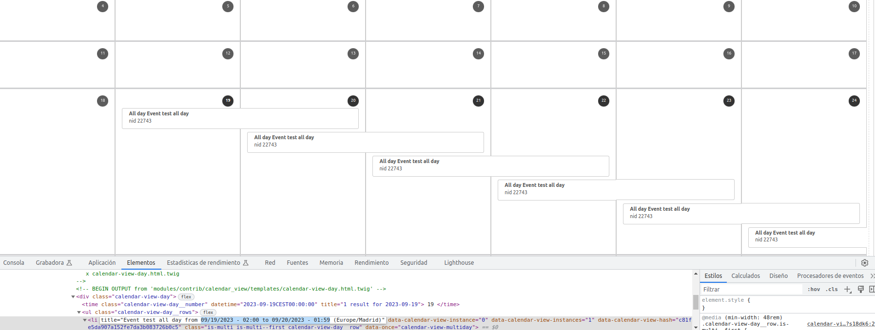 Offset sum error in calendar display with smart date. [#3388277] | Drupal.org
