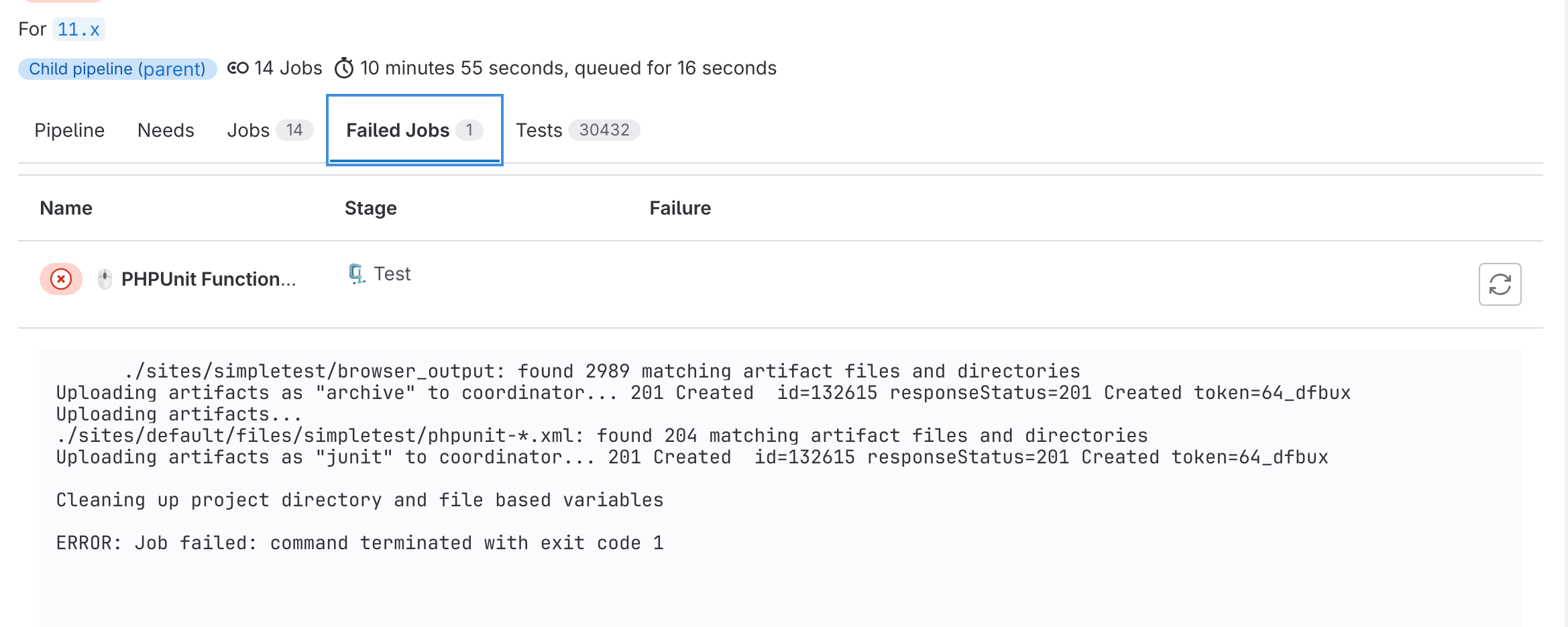 [GitLab CI] Improve failure reporting summary [#3390878] | Drupal.org