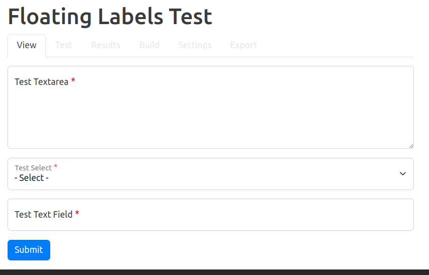 Floating labels for textareas and select [#3396289] | Drupal.org