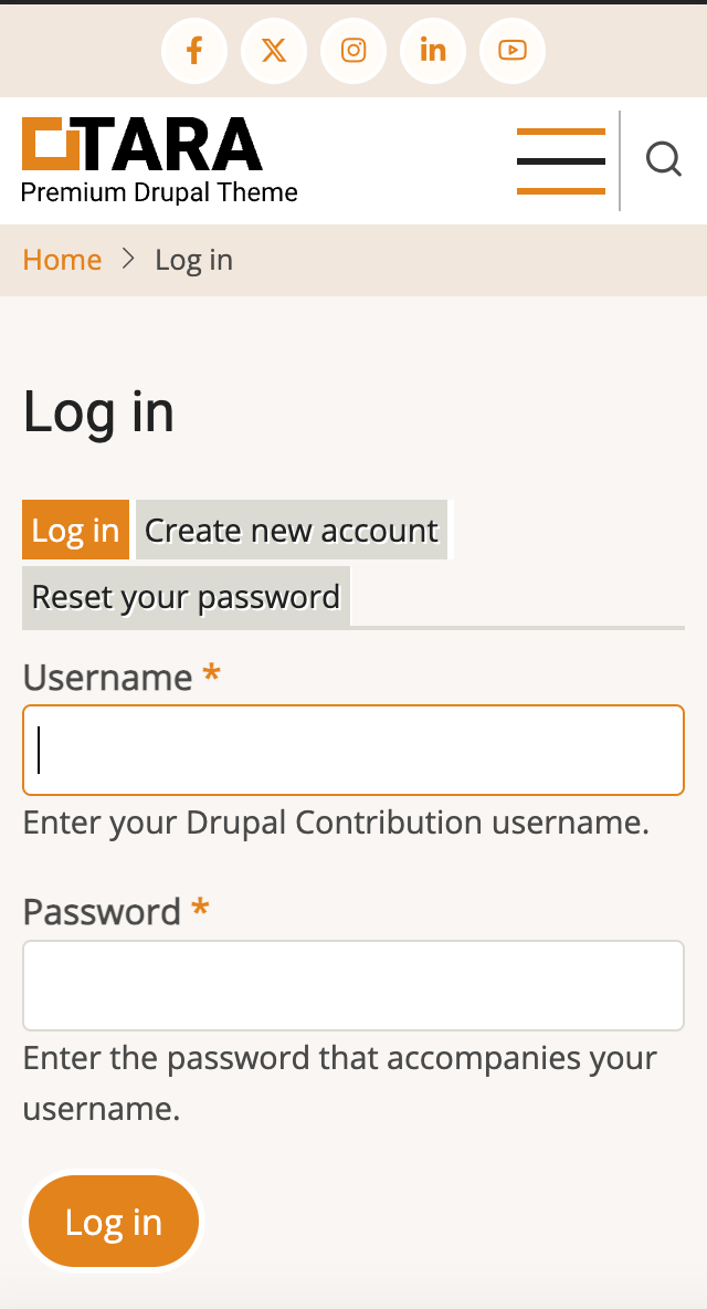 login register page tabs on mobile spacing and alignment issue [#3399430] | Drupal.org