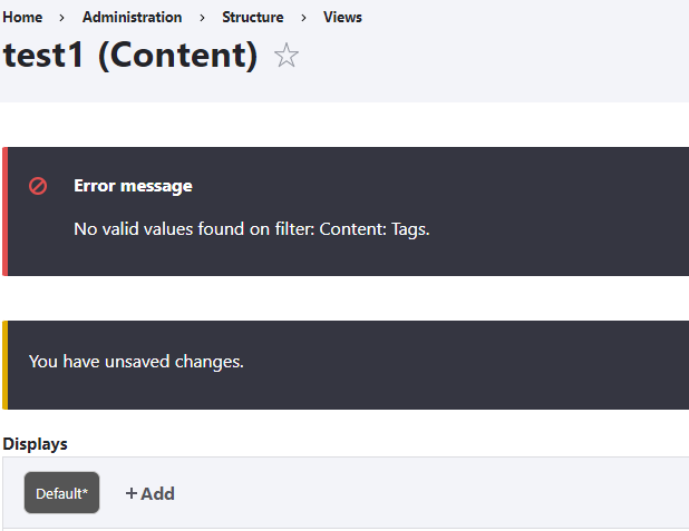 No valid values found on filter taxonomy (Is one of) [#3404402] | Drupal.org