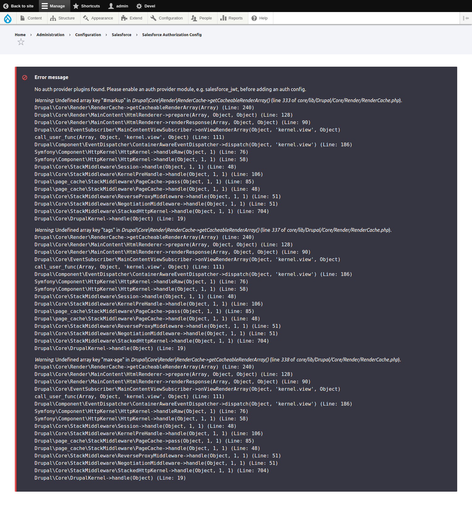 Generating warnings if no auth provider modules are enabled [#3404820] | Drupal.org