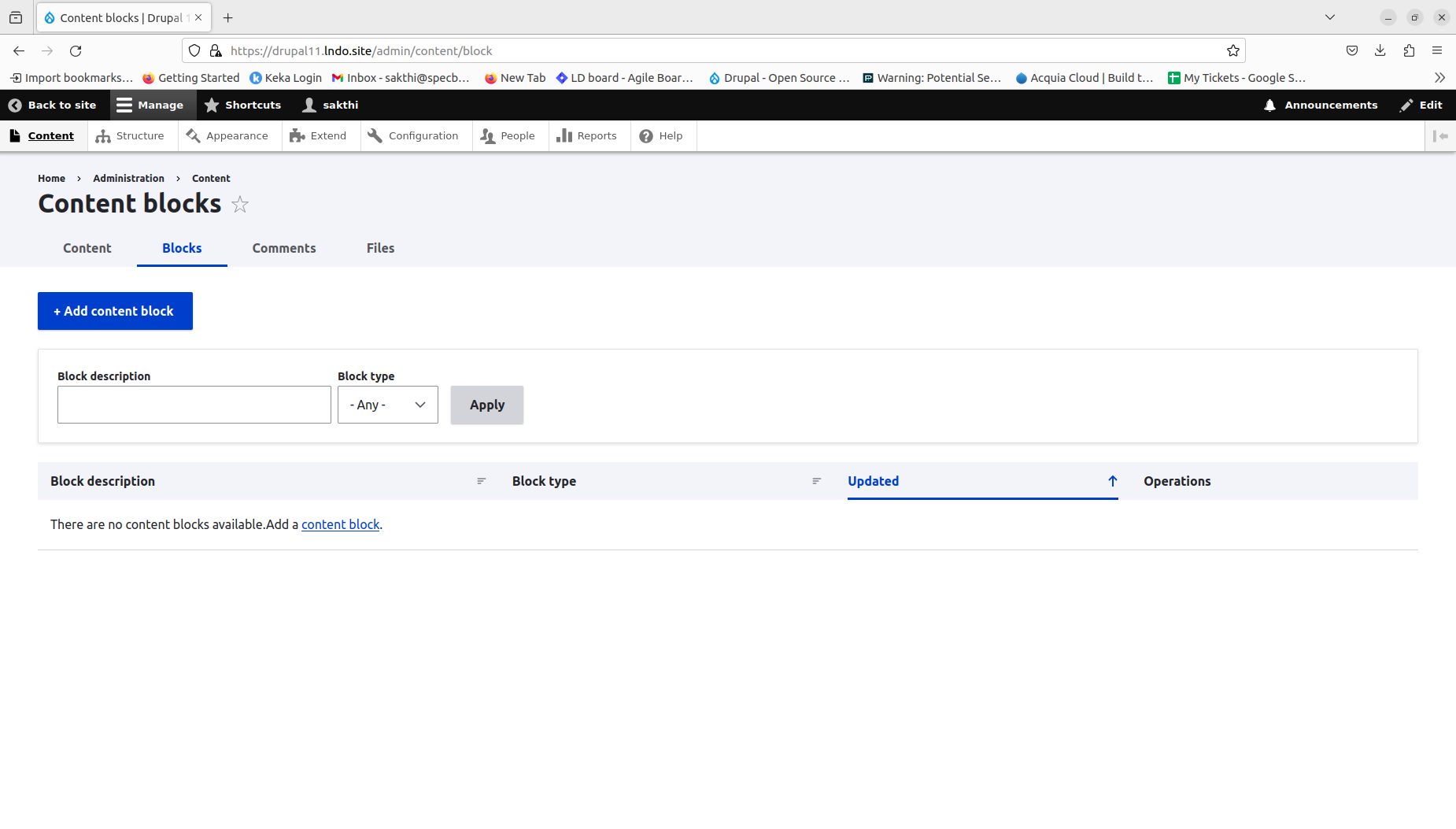 Custom Block Button option is missing in Drupal 11 [#3405152] | Drupal.org