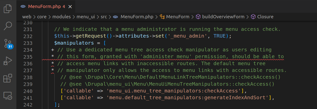PHP Parse error: syntax error, unexpected token "*" in core/modules ...