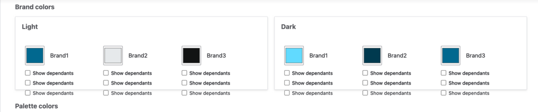 Duplicated checkboxes to show dependent colours on sub-theme settings [#3415751] | Drupal.org
