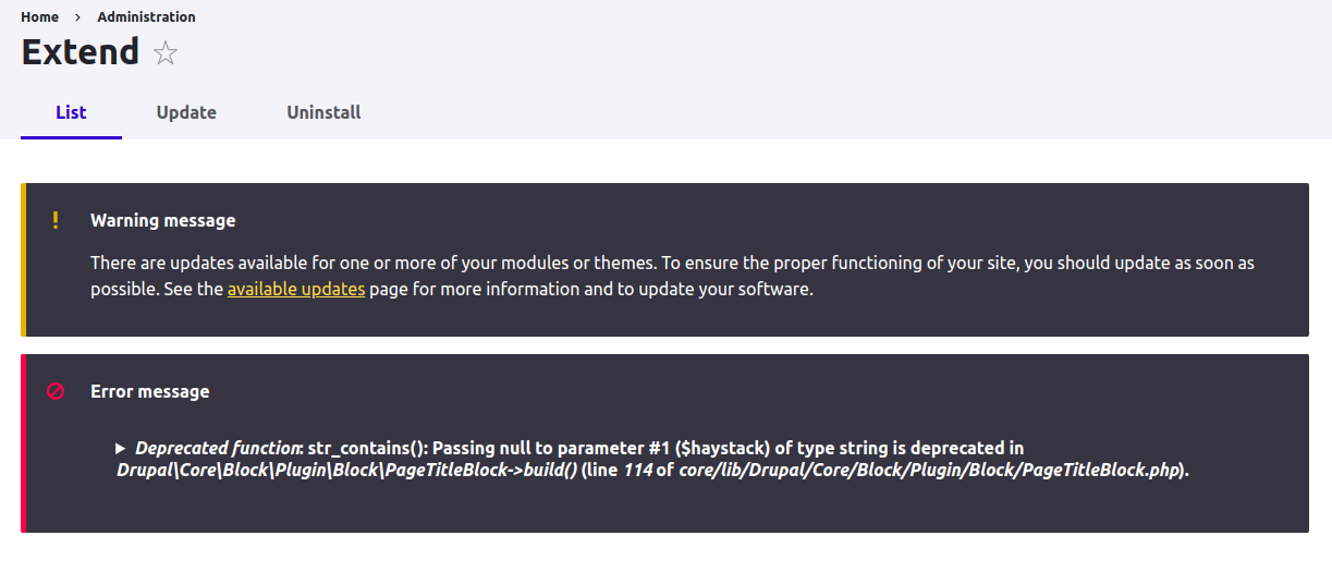 [wxt 5 2] Deprecated Function Str Contains Passing Null To Parameter 1 Haystack Of Type