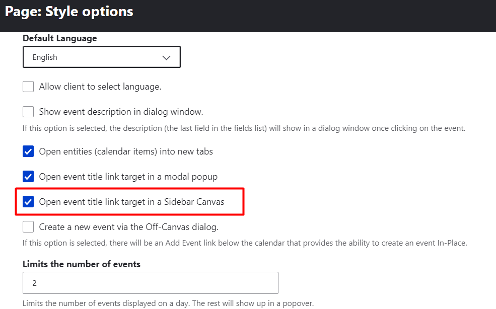 Provide functionality to open detail in Sidebar Canvas instead Popup [#3417368] | Drupal.org