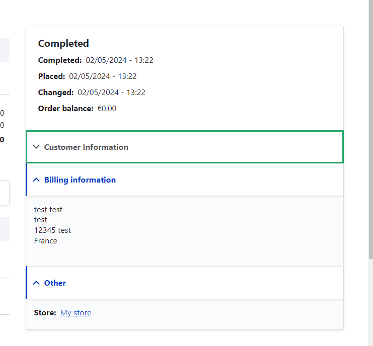 Commerce order admin template broken styling [#3204355] | Drupal.org