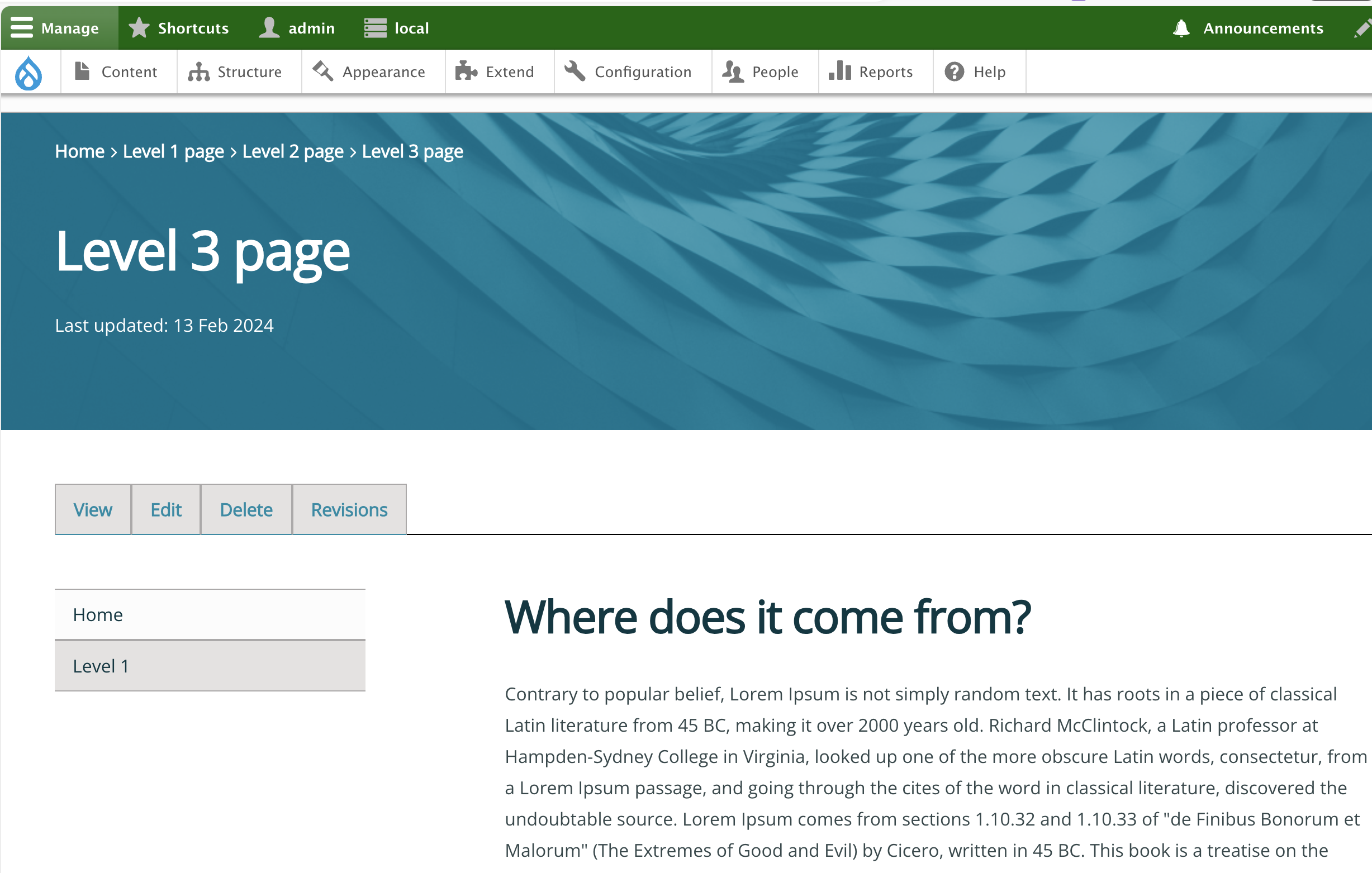 Navigation sidebar not expanding sub-links automatically [#3421251] | Drupal.org