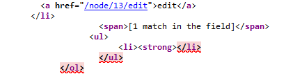 Search results output includes tag, which breaks the output. [#3424195] | Drupal.org