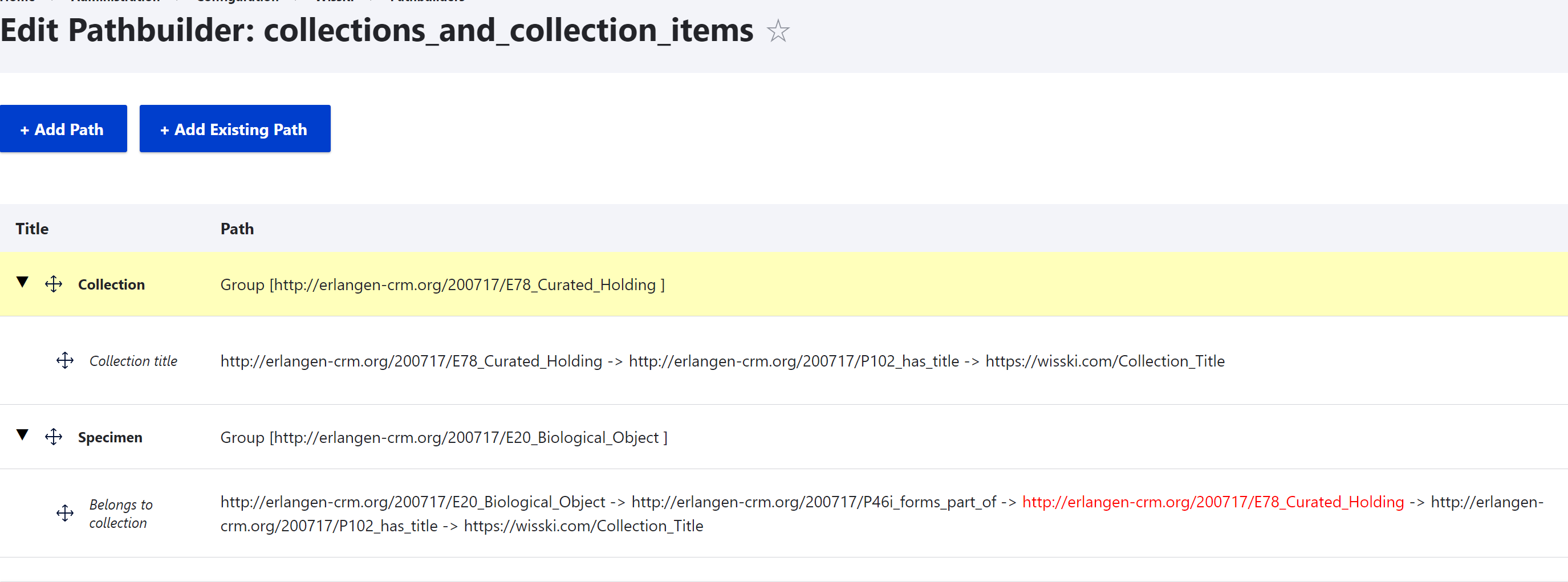 What do the red part of a pathbuilder mean? [#3424284] | Drupal.org