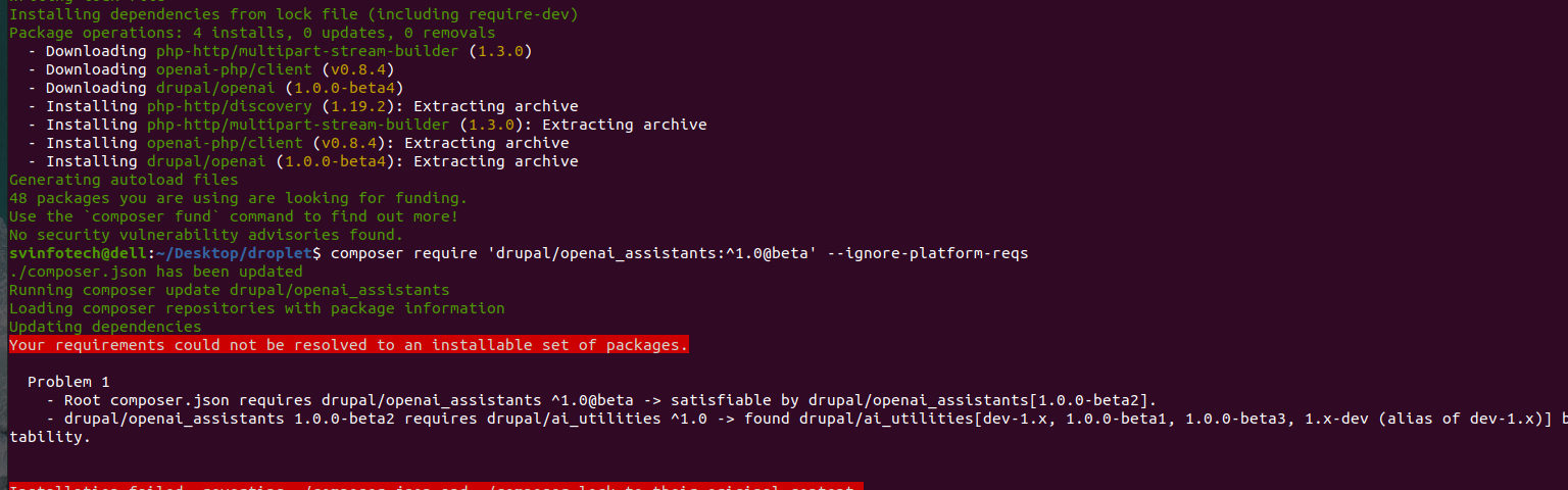 Error On Installation With Composer [ 3432385]