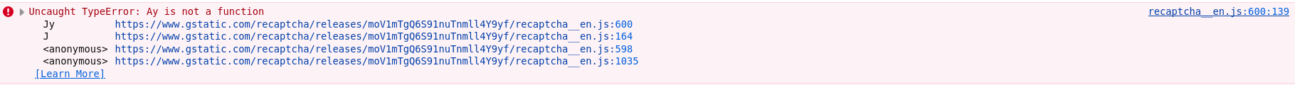 reCaptcha not loading, Js Error [#3438013] | Drupal.org