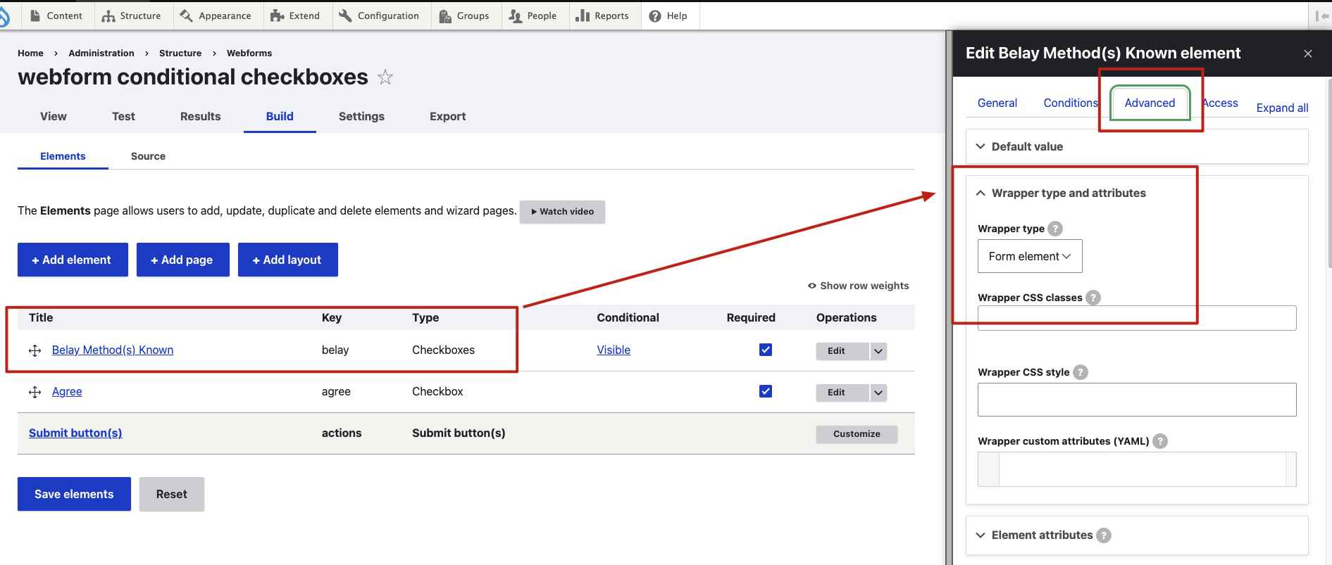 First option of required checkboxes/checkboxes other become required under conditional state ...