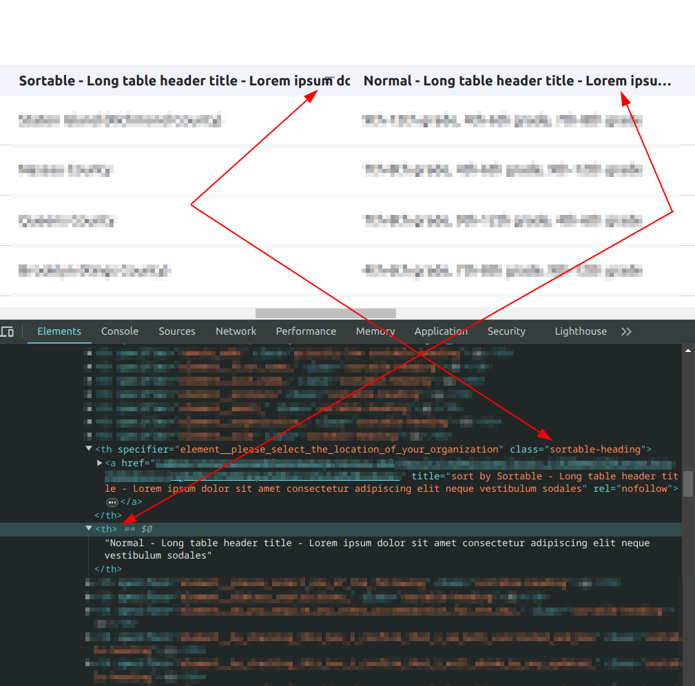 Title Of A Sortable Column Overlaps With The Sort Icon In Claro 3441015 