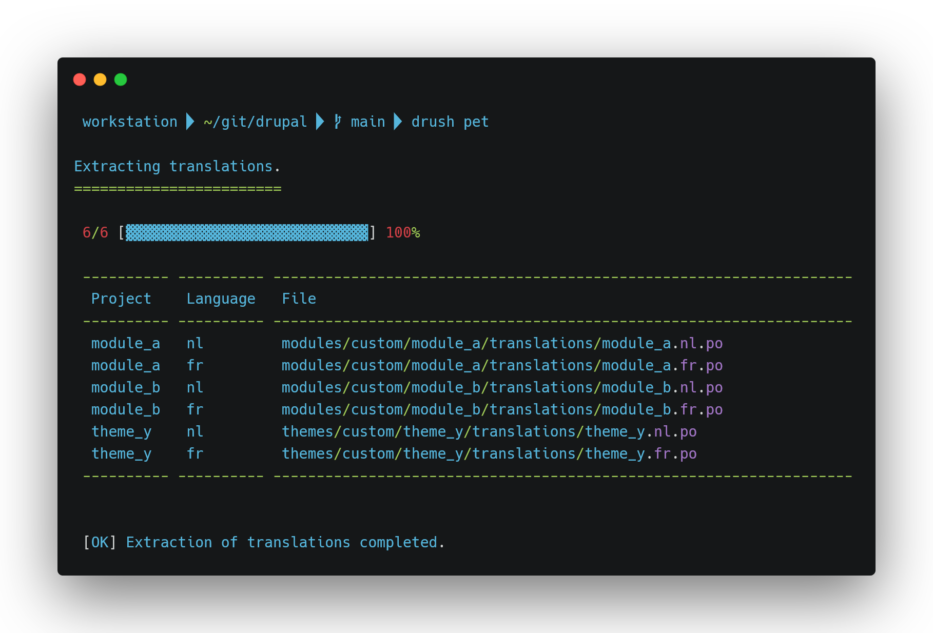 [Plan] Create a new and better Drush Extract Translation Command for developers [#3442488 ...
