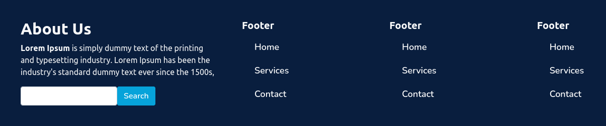 In Footer section need to align Footer title with footer Menu ...