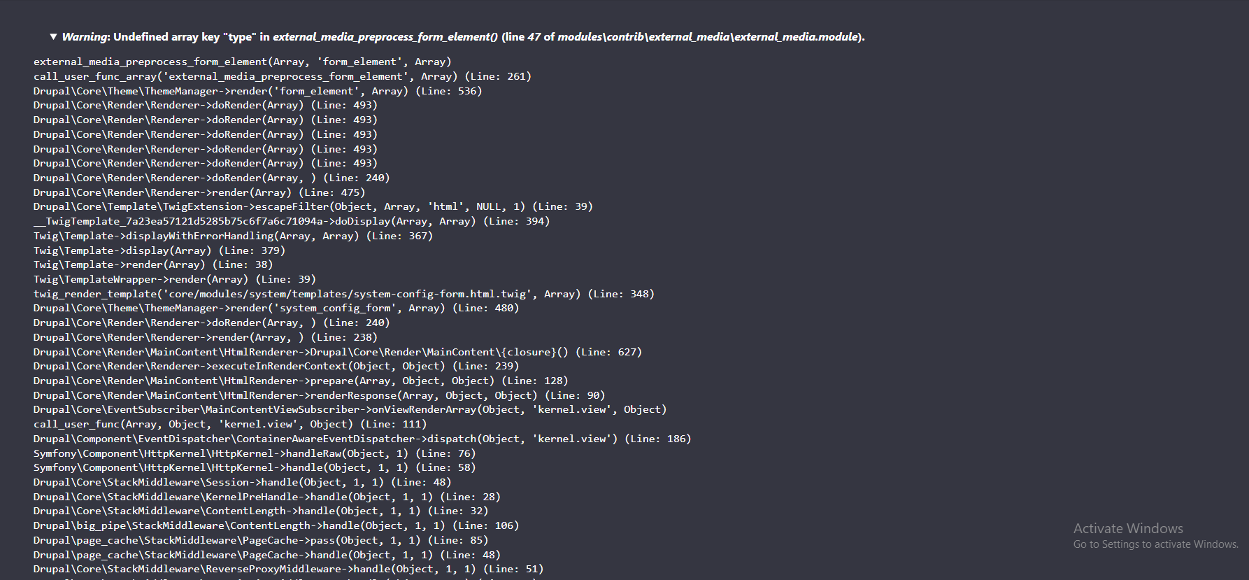 Warning: Undefined array key "type" in external_media_preprocess_form_element() [#3445979 ...