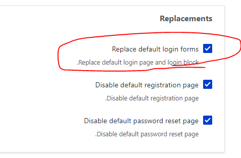 Replace with default login forms has problem [#3446608] | Drupal.org