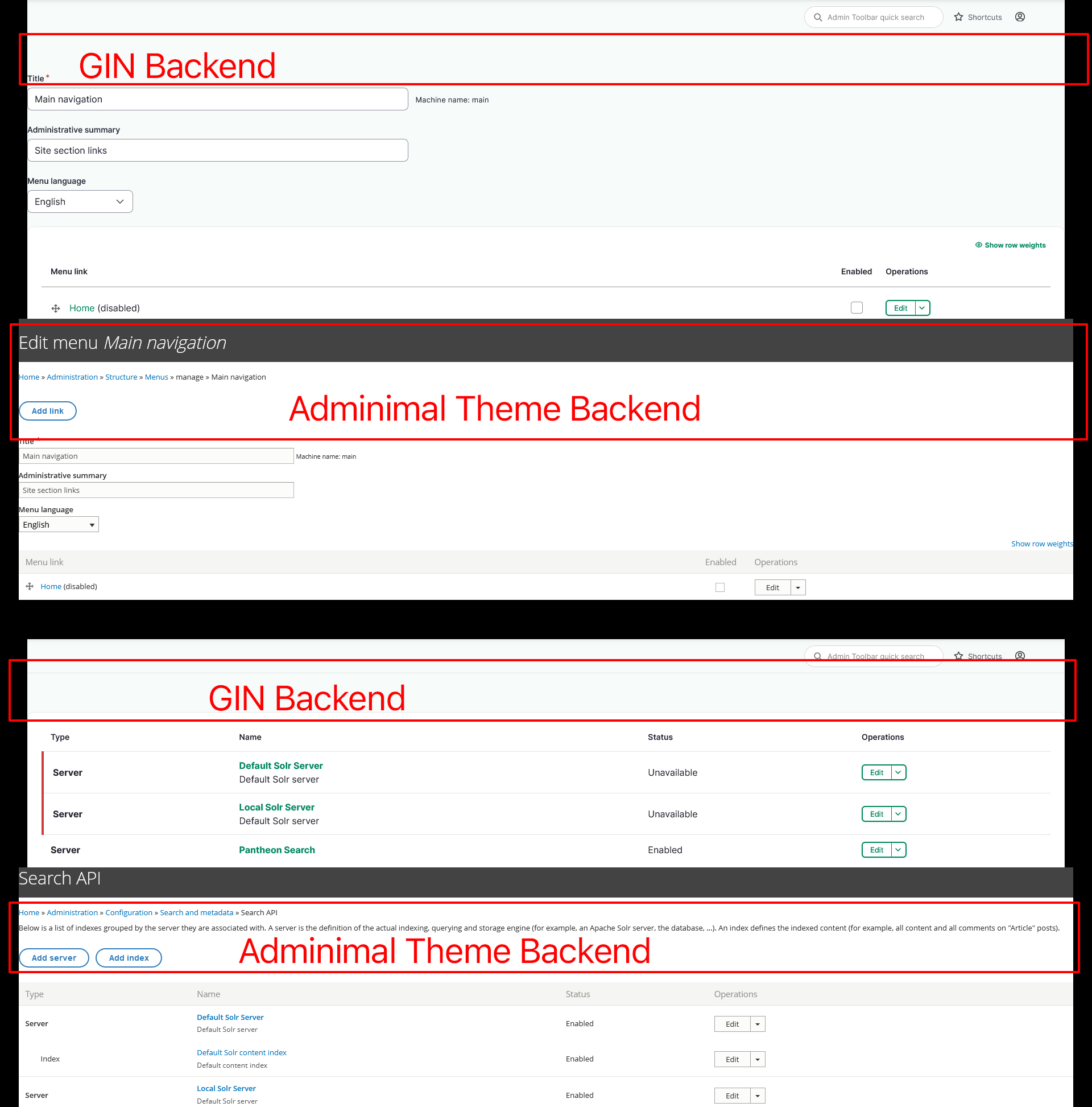 Missing secondary actions in backend of site using Gin as admin theme. [#3452324] | Drupal.org