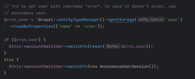 Allow running CRON with a user other than the anonymous user [#3453858] | Drupal.org