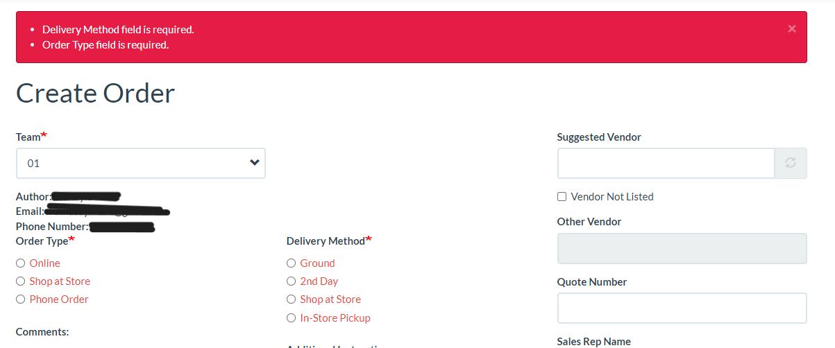 Label styles for required fields break if the form is submitted without filling in those fields ...