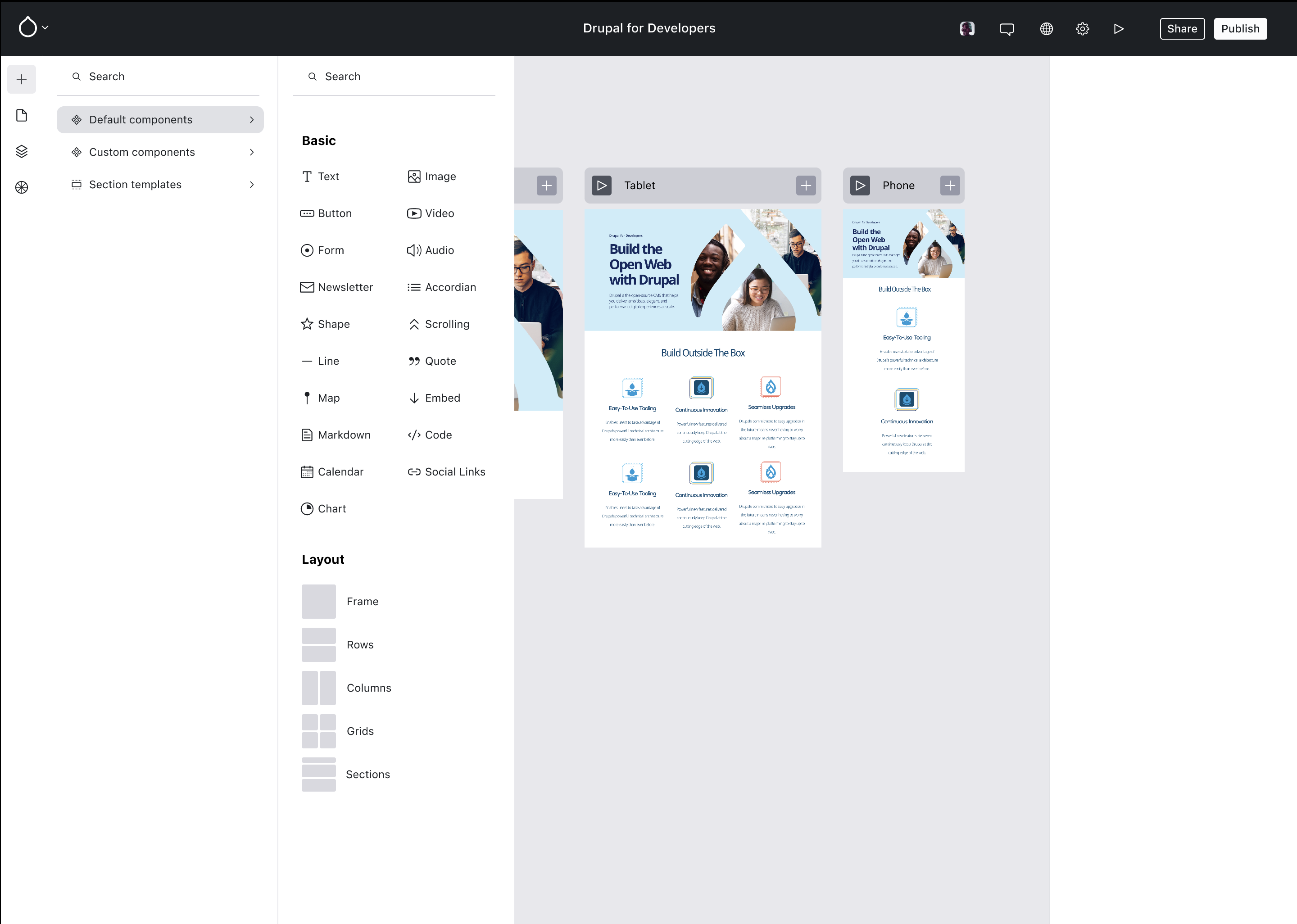 Add initial implementation of primary menu [#3456084] | Drupal.org