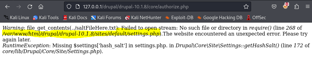Full path disclosure from errors on maintenance pages [#3457781] | Drupal.org