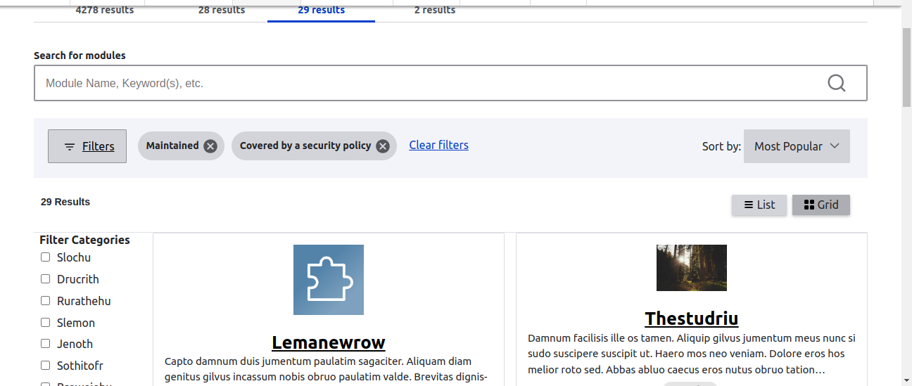 Spacing issue on left sidebar of browser page [#3460033] | Drupal.org