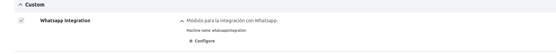 Configure link is missing in Modules listing page [#3462231] | Drupal.org