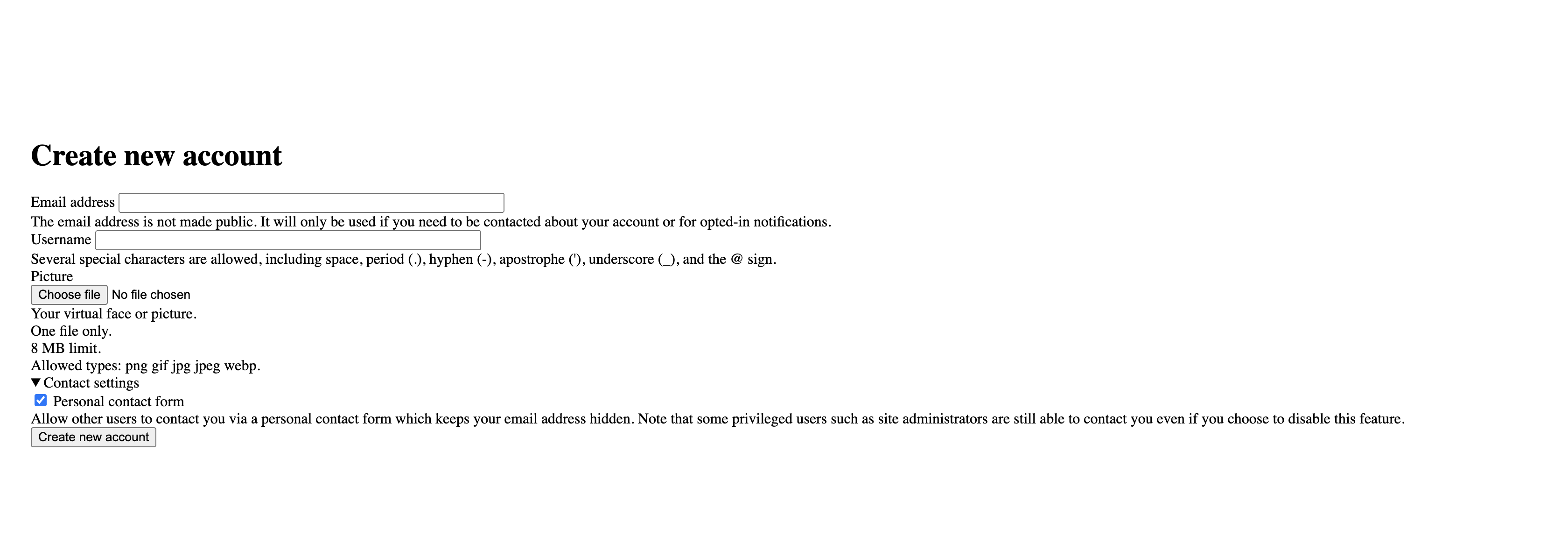 User register page needs to be styled. [#3463237] | Drupal.org