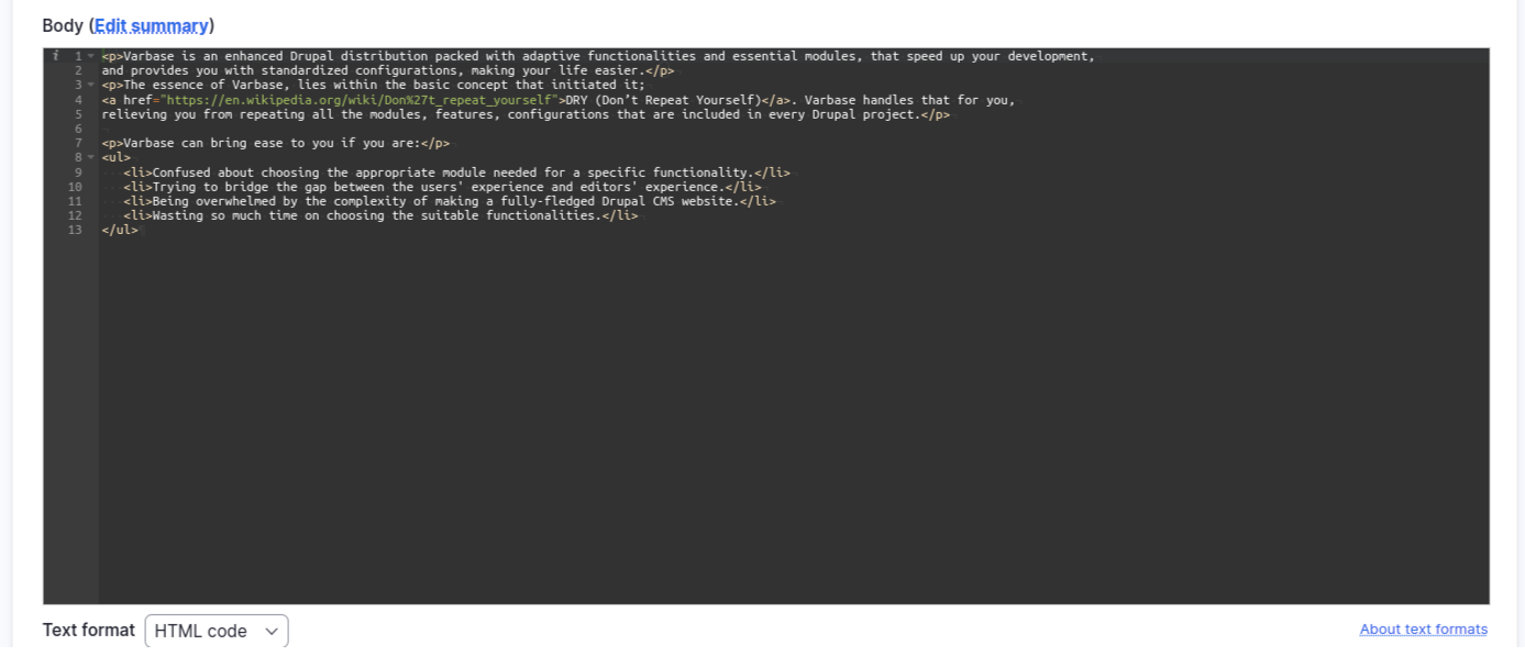 Varbase Editor | Drupal.org