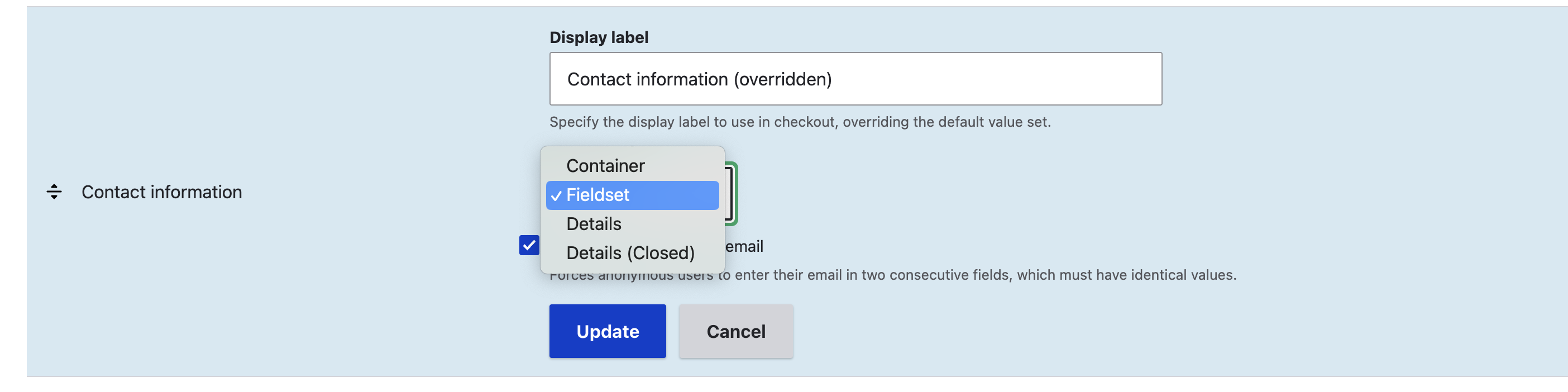 Allow customizing the wrapper element and the display label for checkout panes [#3470982 ...