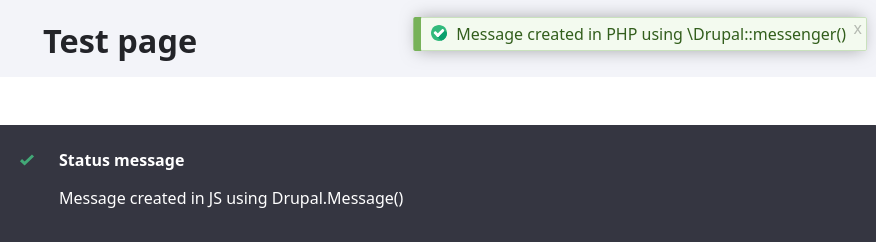Does not work on JS-generated messages [#3481495] | Drupal.org