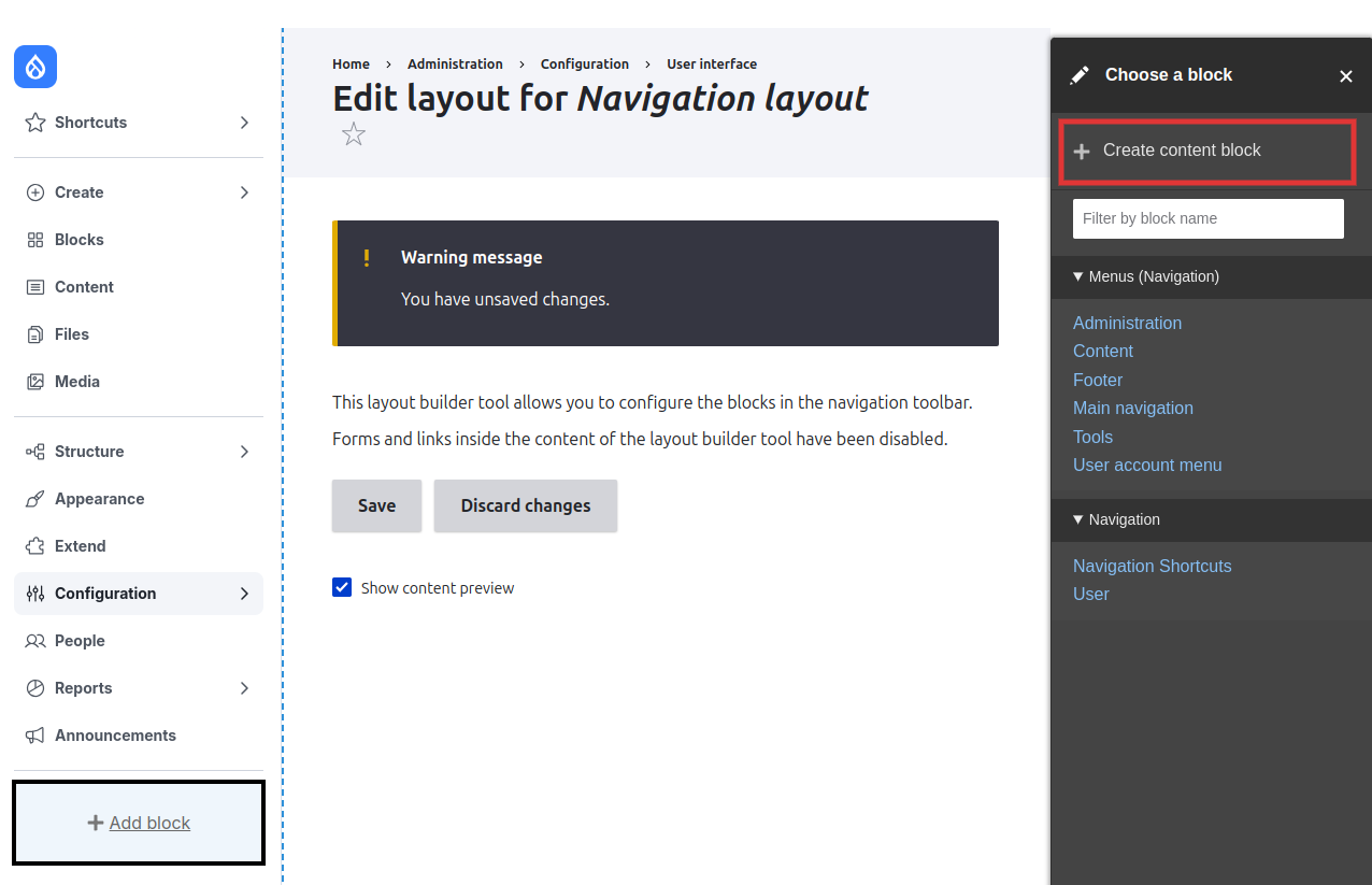 Make Layout Builder Create Inline blocks logic optional [#3485435] | Drupal.org