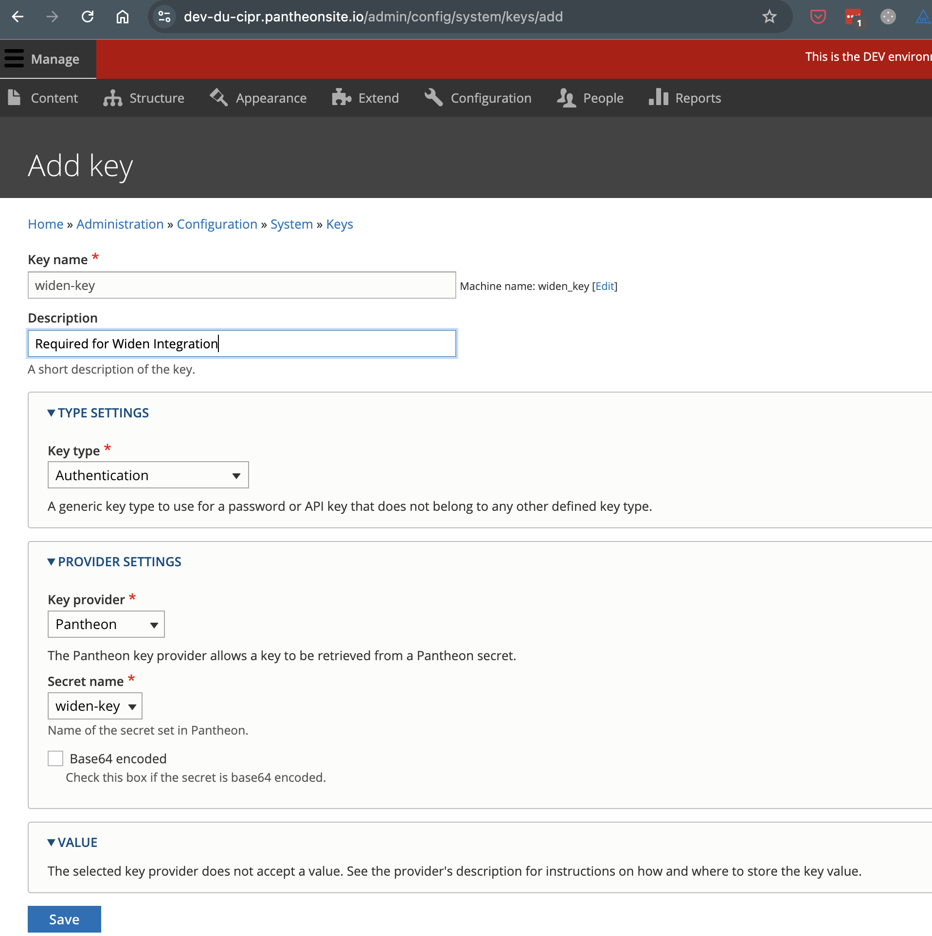 Error when saving Key, but still saved [#3491433] | Drupal.org