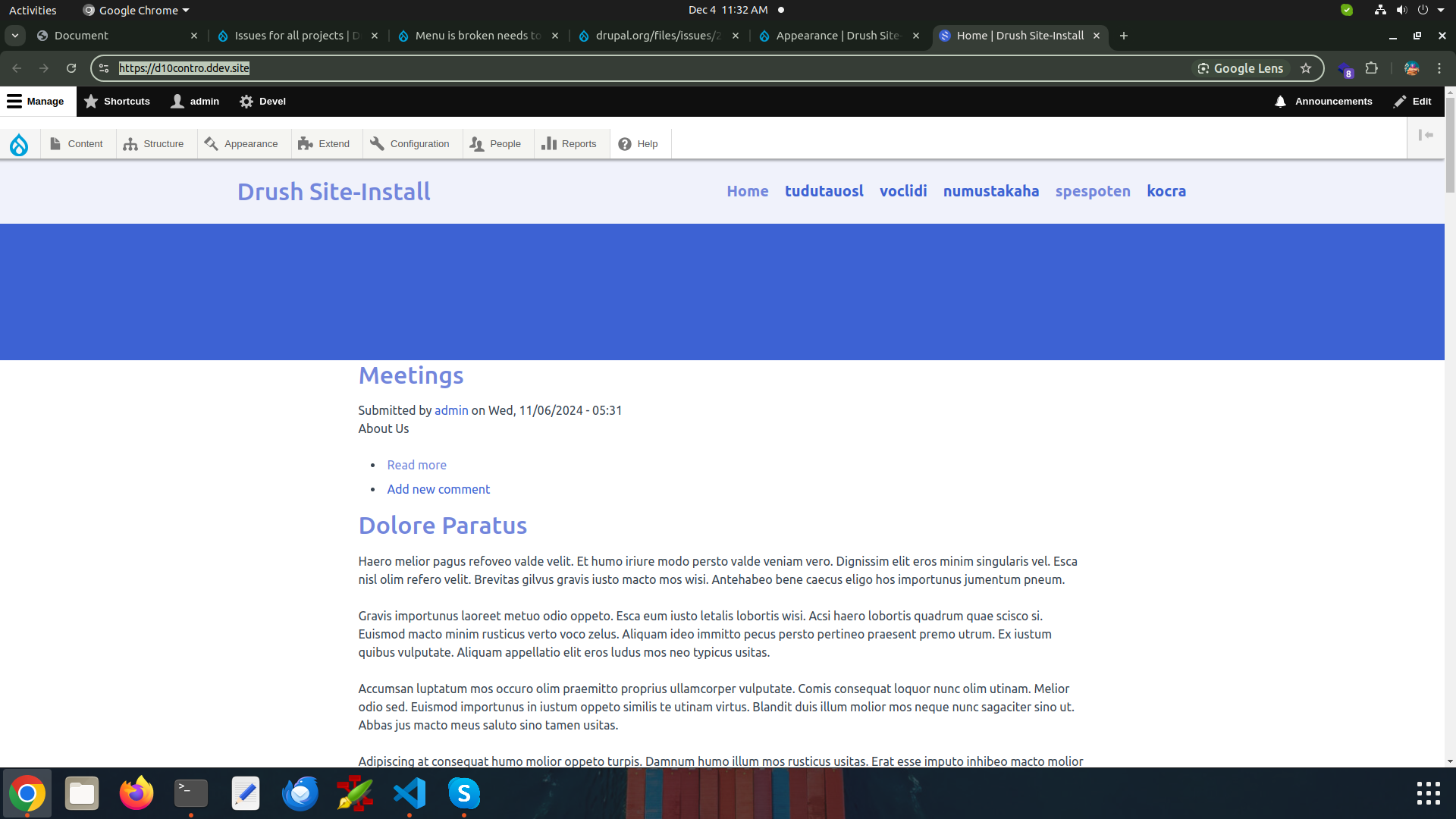 Menu is broken needs to be fixed. [#3491486] | Drupal.org