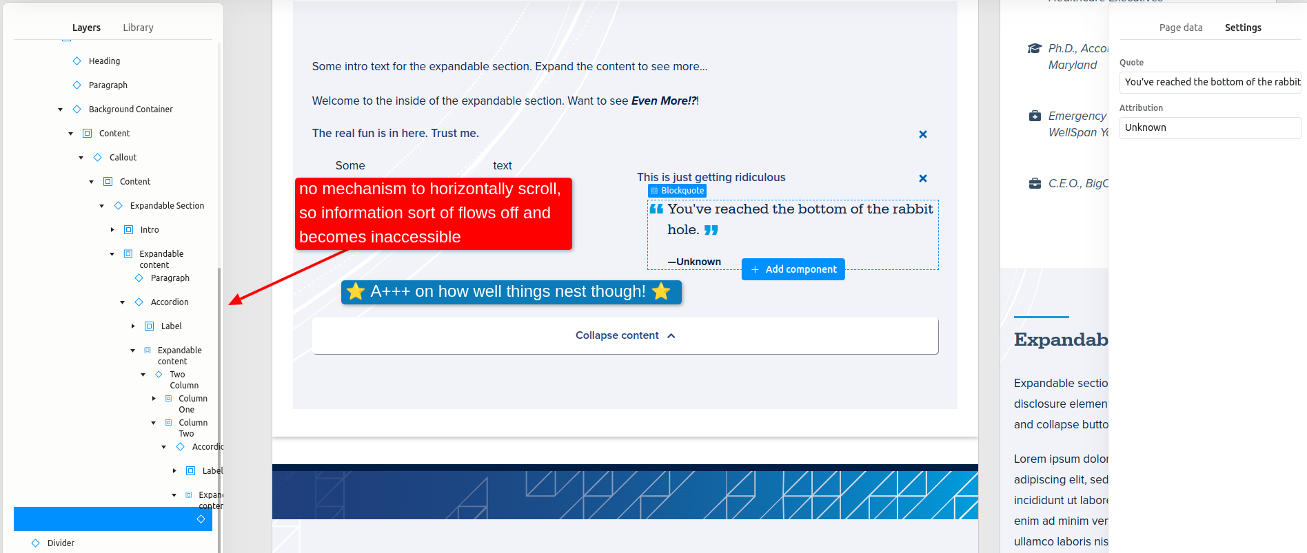 Horizontal scrolling not possible in xb-primary-panel [#3493028] | Drupal.org