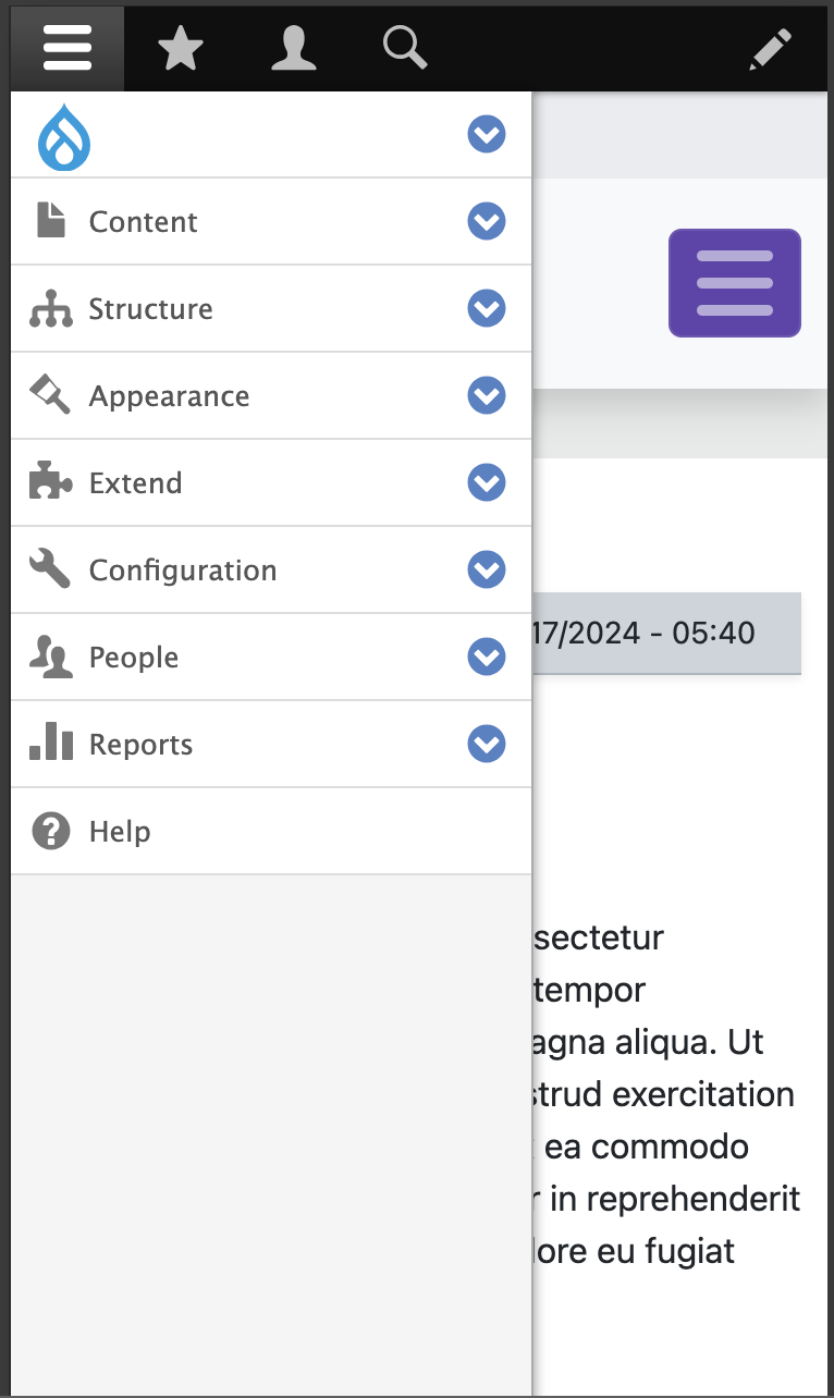 On mobile view header is overlapping on toolbaar. [#3493712] | Drupal.org